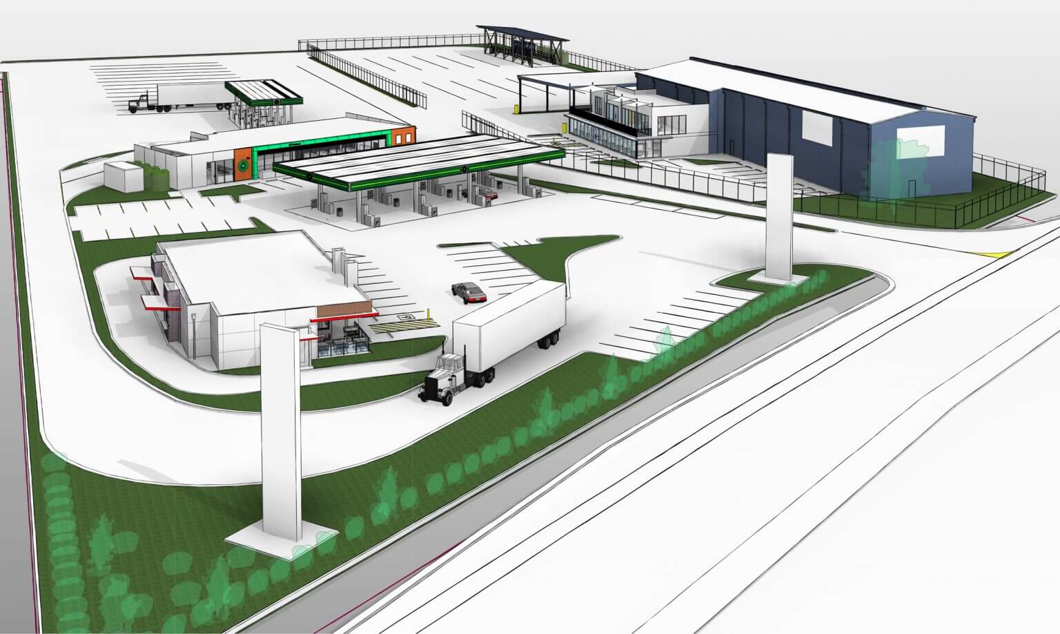 Service Station | Oasis Building Design Pty Ltd | Multi-Disciplinary Design